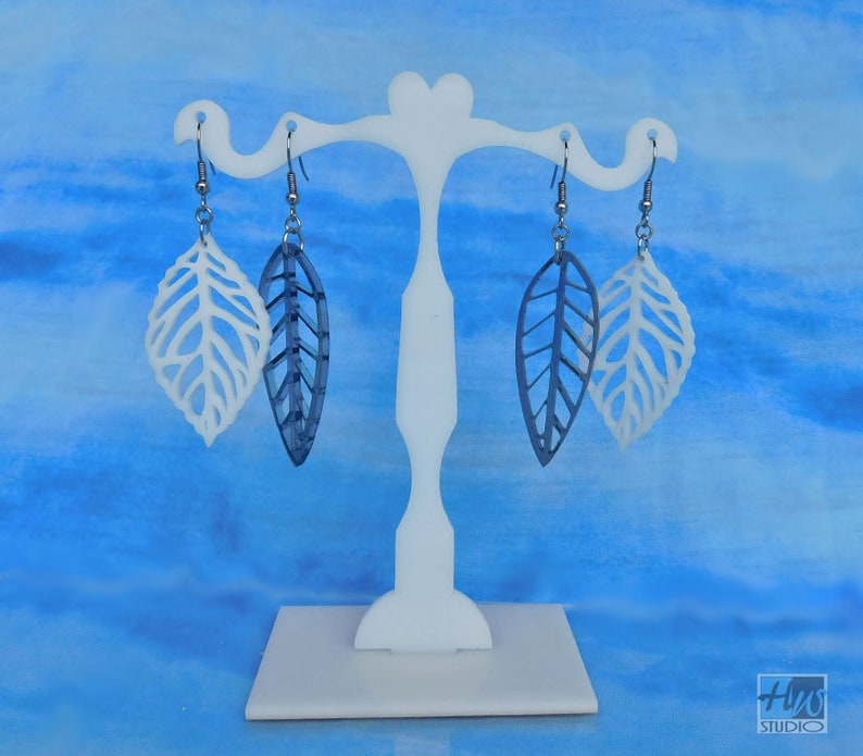 White Acrylic 1/8 Earring Display 3 Pack Elegant - Etsy