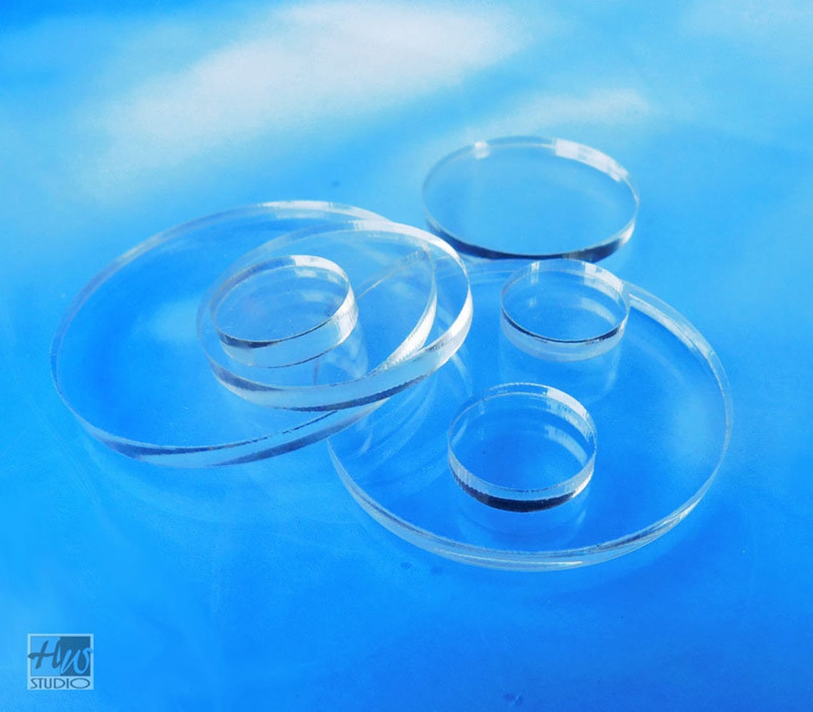 Clear Acrylic 1/8 Circles 50pc Clear Circle Shapes - Etsy UK