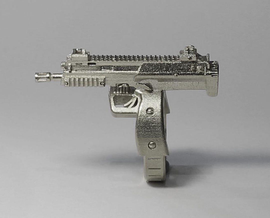 Uzi Sub-machine Gun Ring, Sterling Silver Mens, 29g - Etsy