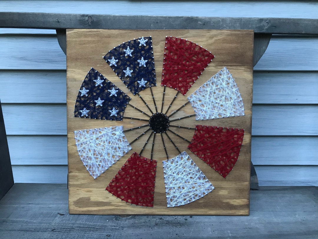 Patriotic Windmill String Art - Etsy