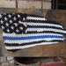 Tattered Thin Blue Line Flag - Etsy