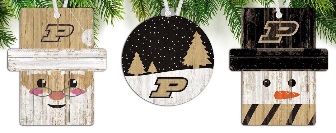 Purdue Boilermakers 3 Pack Christmas Ornaments-distressed LOOK - Etsy
