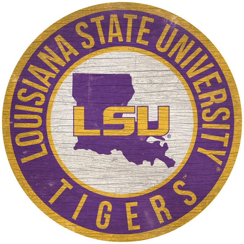 LSU Tigers 12 Inch or 24 Inch Round Sign - Etsy