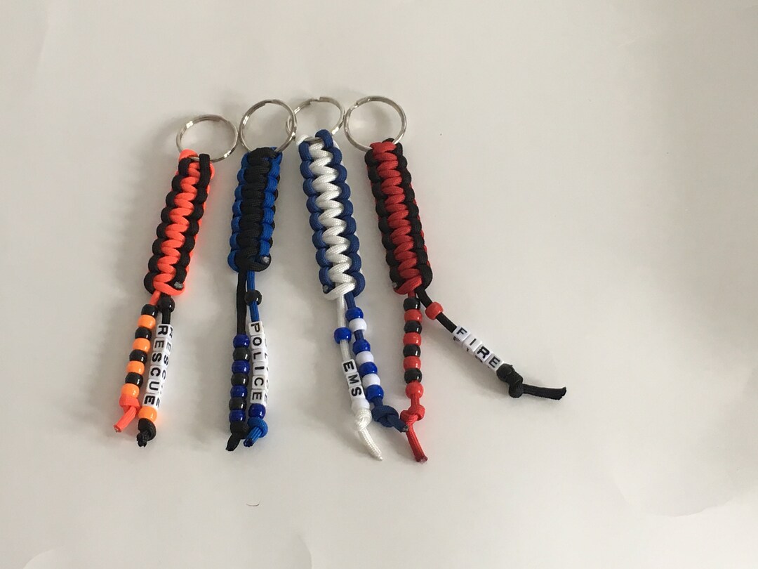Fire/police/rescue/ems first Responders Paracord Keychain - Etsy