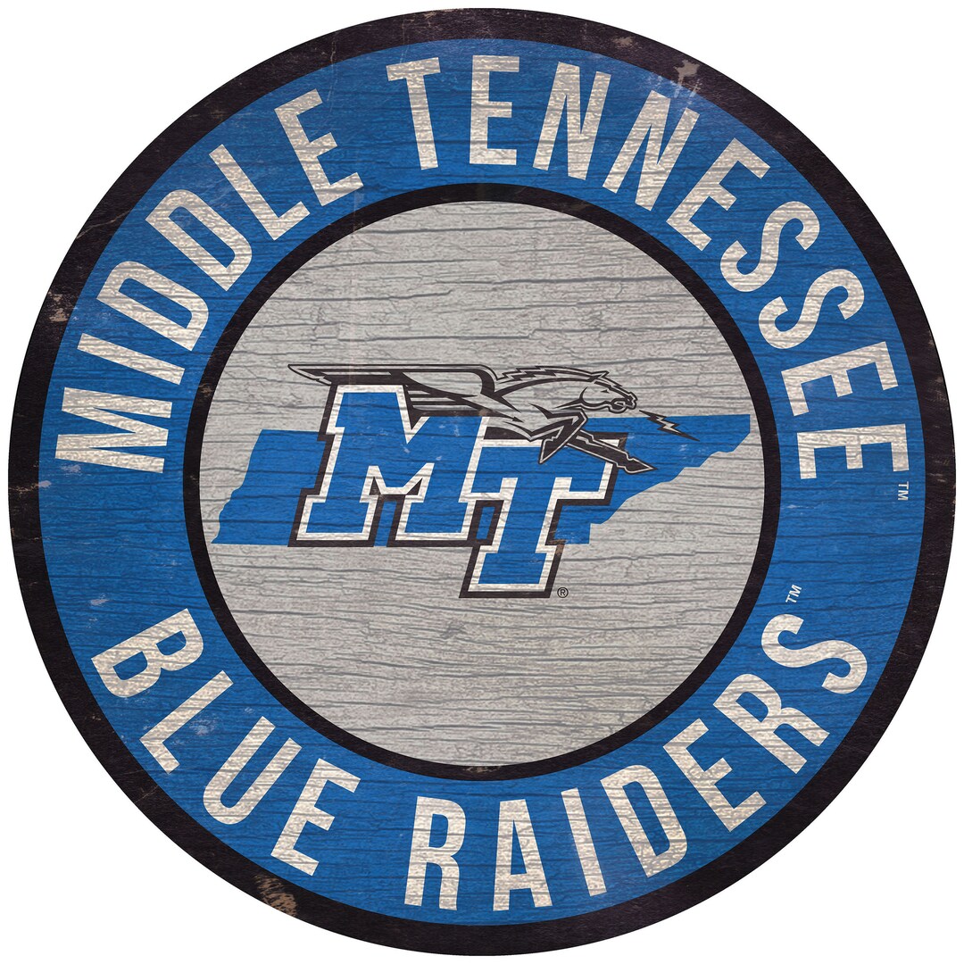MTSU Blue Raiders 12 Inch or 24 Inch Round Sign - Etsy