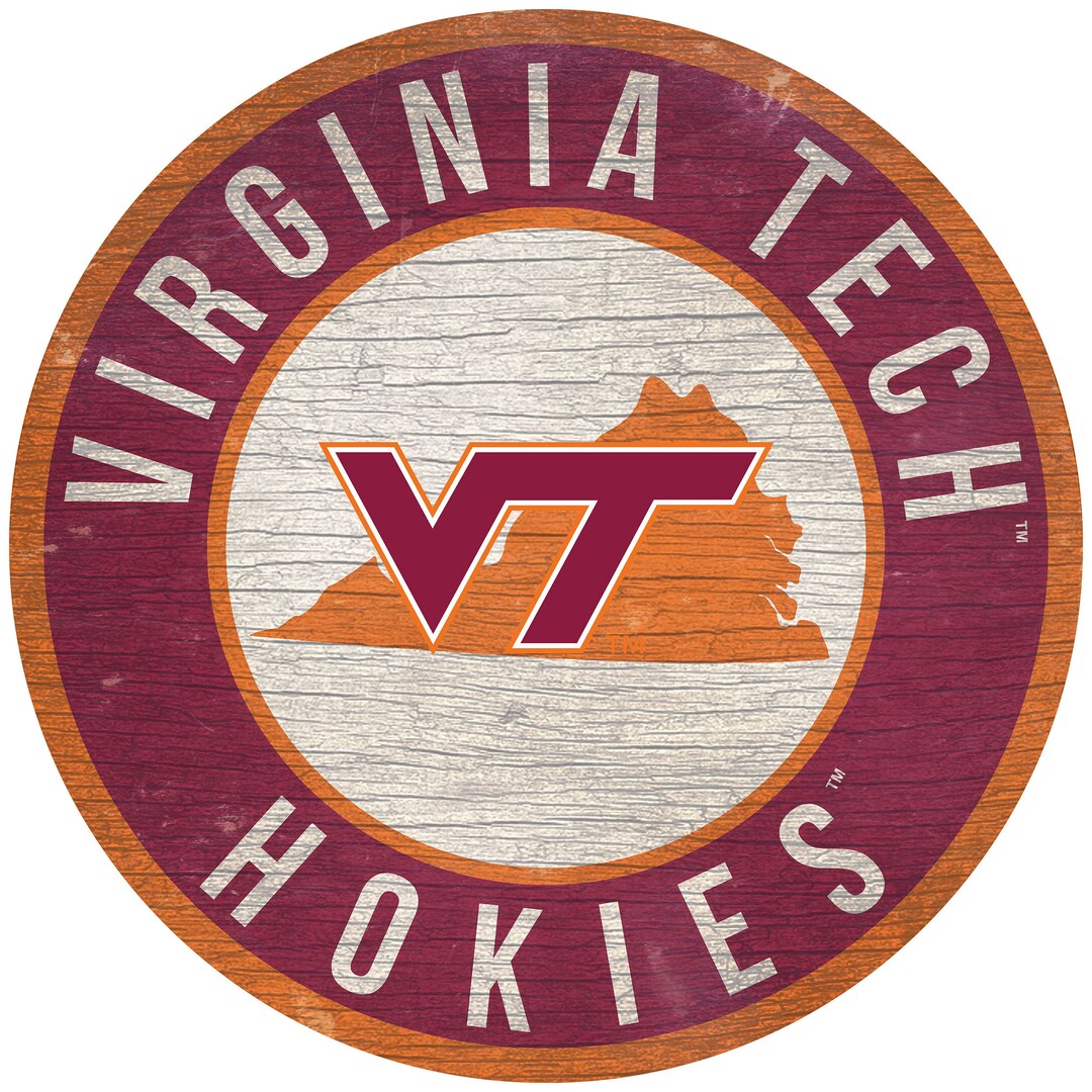 Virginia Tech Hokies 12 Inch or 24 Inch Round Sign - Etsy