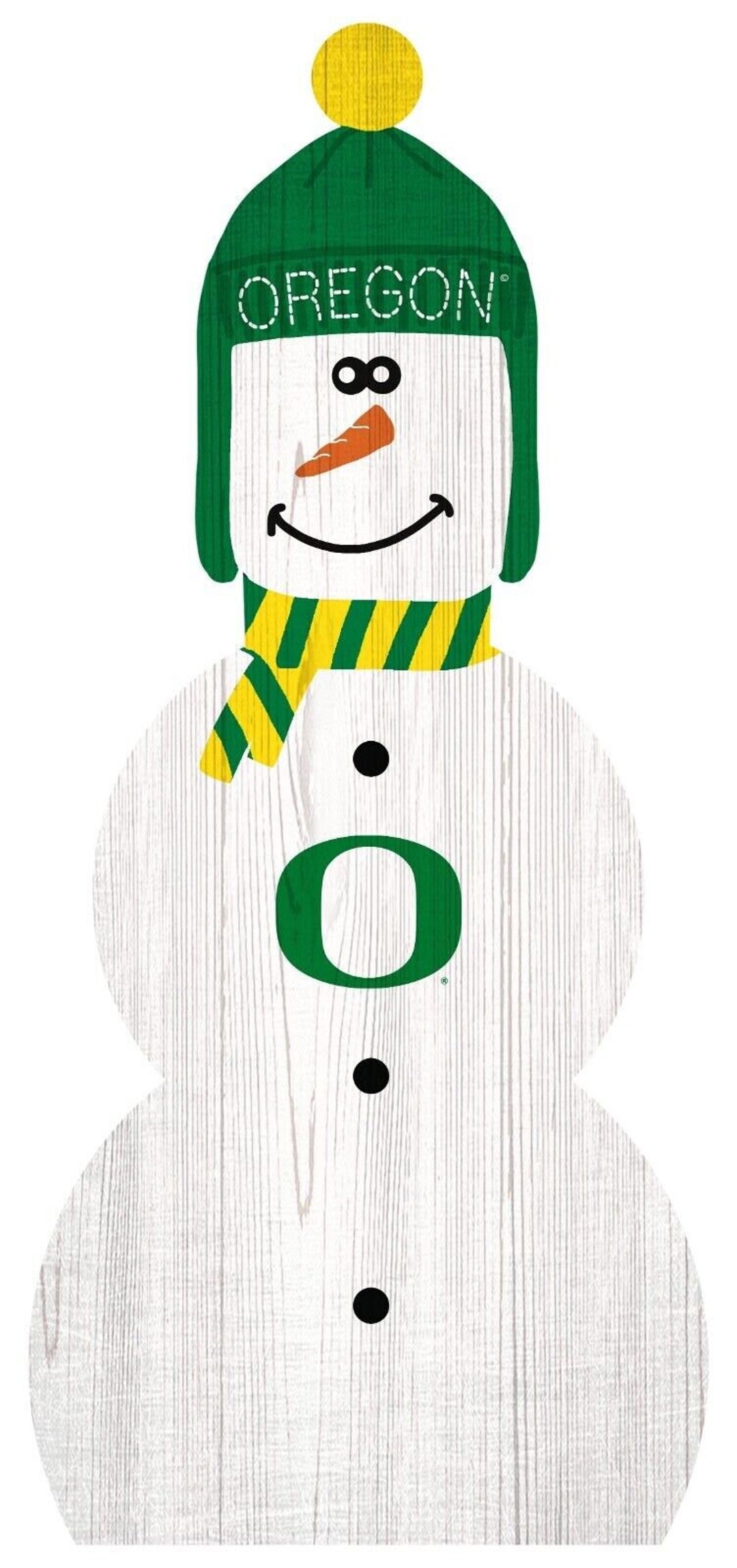 Oregon Ducks 31 Snowman Leaner DISTRESSED LOOK - Etsy