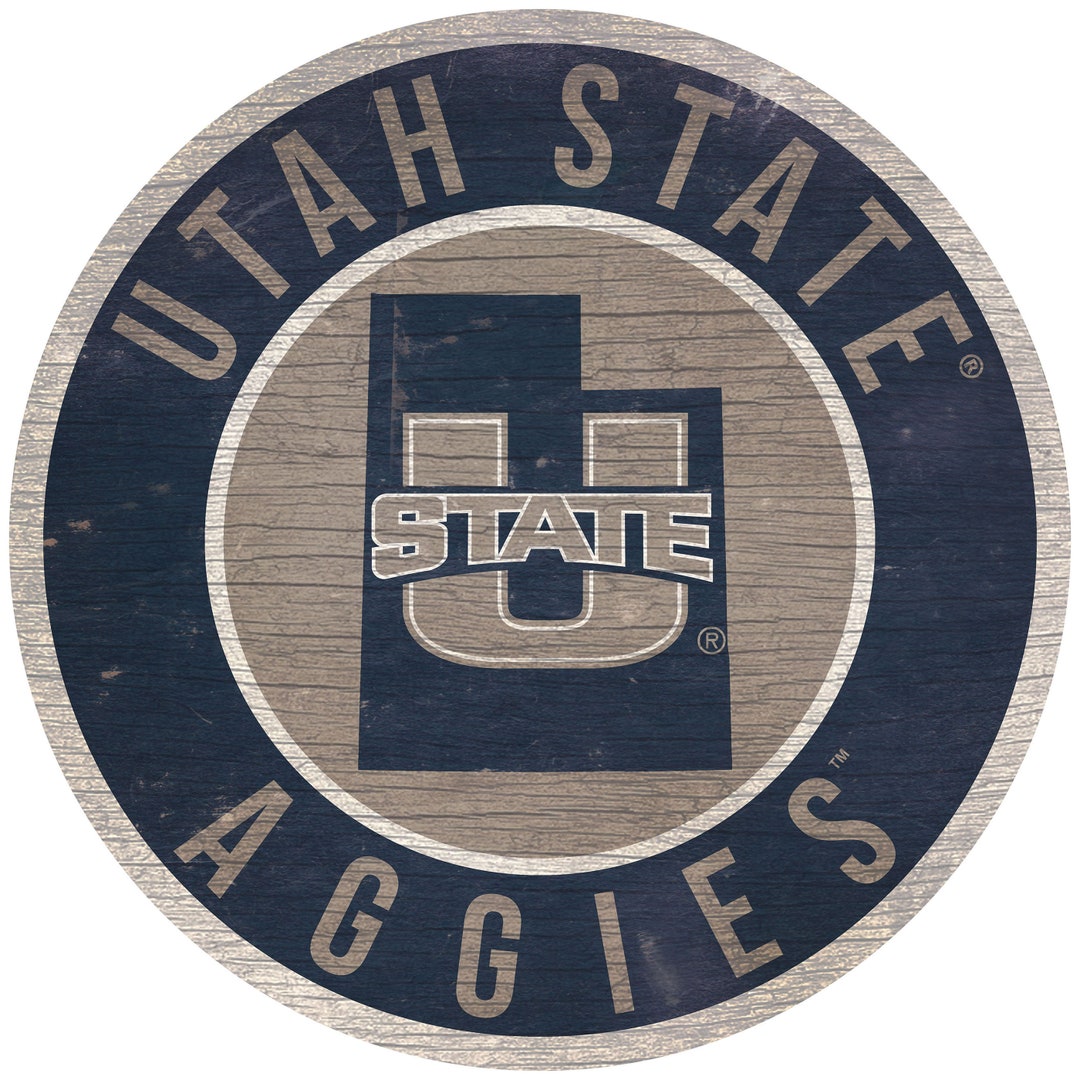Utah State Aggies 12 Inch or 24 Inch Round Sign - Etsy