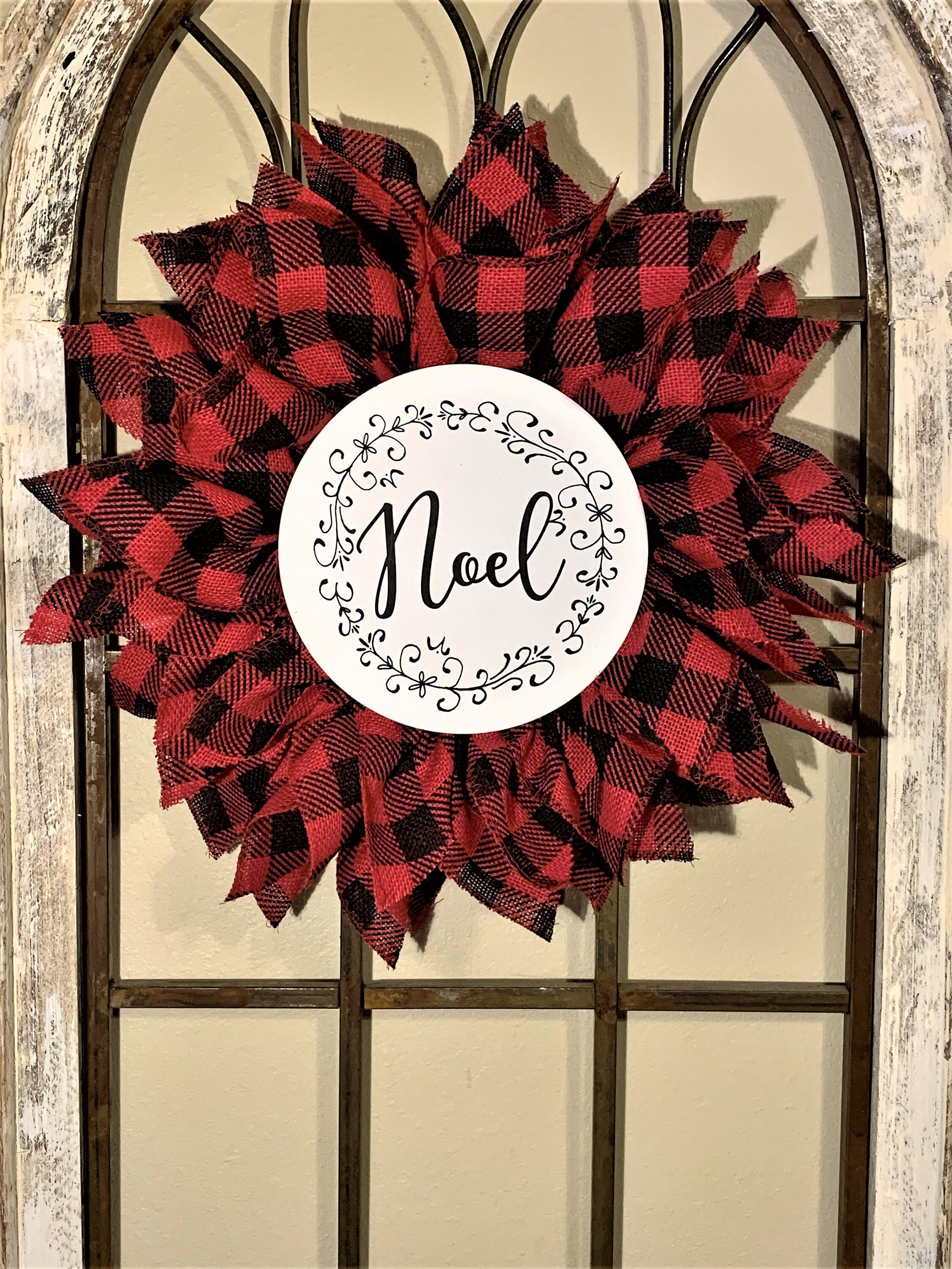 Buffalo Plaid Wreath Front Door Wreath Farmhouse Wreath Etsy