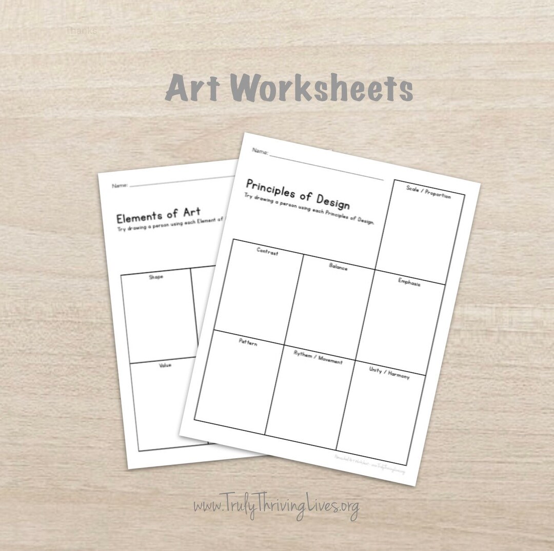Art Worksheets HOMESCHOOL ART - Etsy