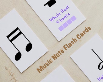 Music Flash Cards - Etsy