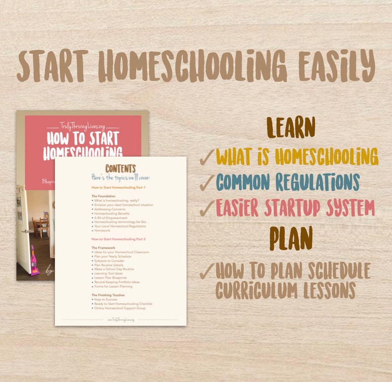How to Start Homeschooling Workbook - Etsy