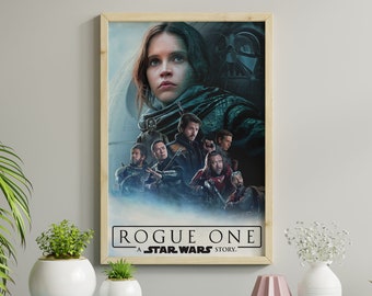 Rogue One a Star Wars Story Movie Poster on Handmade Scroll, Star Wars ...