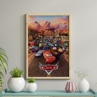 Lightning Mcqueen Cars Pixar Cartoon Movie Art Pencil Drawing HQ Signed ...
