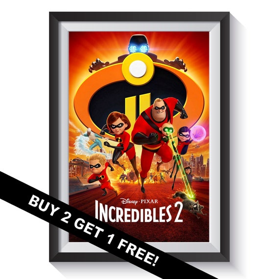 The Incredibles 2 Movie Poster - Etsy