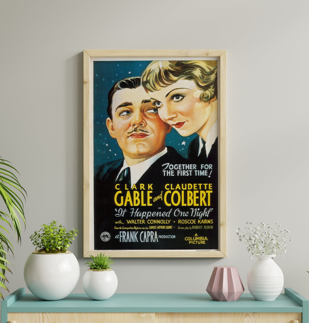 Vintage It Happened One Night Movie Poster - Etsy