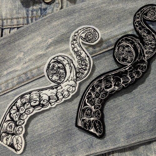 DOUBLE PACK Tentacles Iron on Patches Embroidered Patch - Etsy