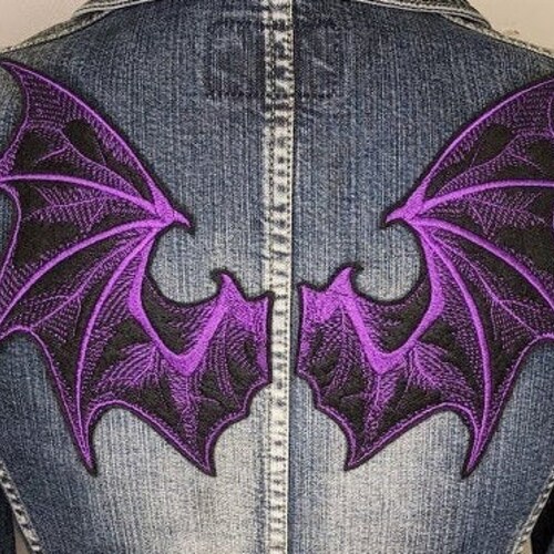 PASTEL PINK Bat Wing Iron on Patches PAIR Devil Demon - Etsy