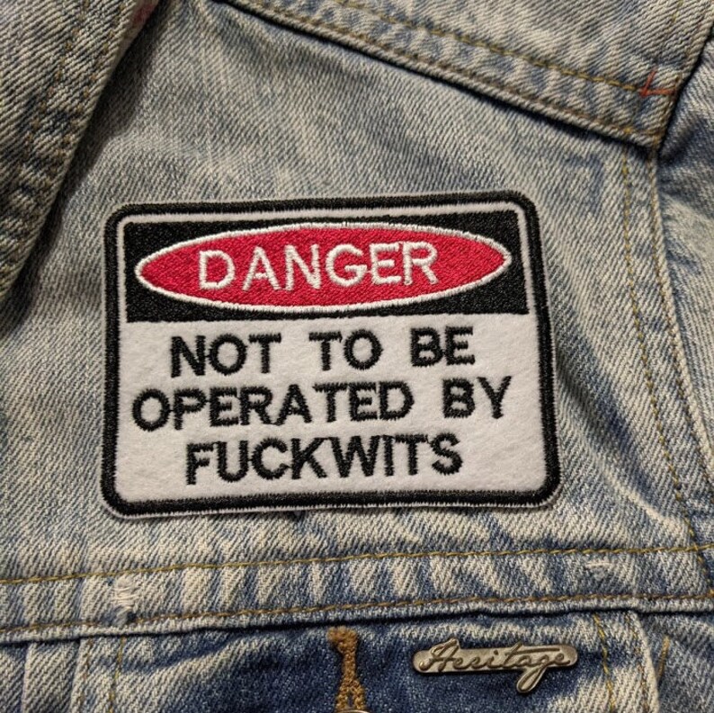Danger Sign Iron on Patch - Etsy