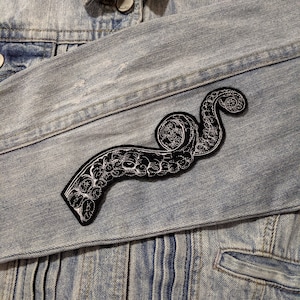 DOUBLE PACK Tentacles Iron on Patches | Embroidered Patch | Nature Patch | Patches for Denim ...