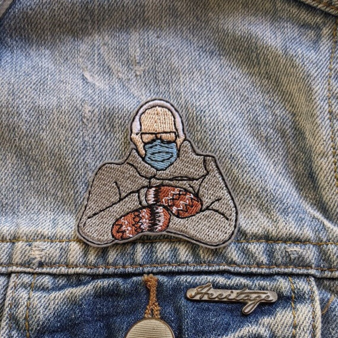 Inauguration Bernie Iron on Patch Embroidered Patch Pop - Etsy