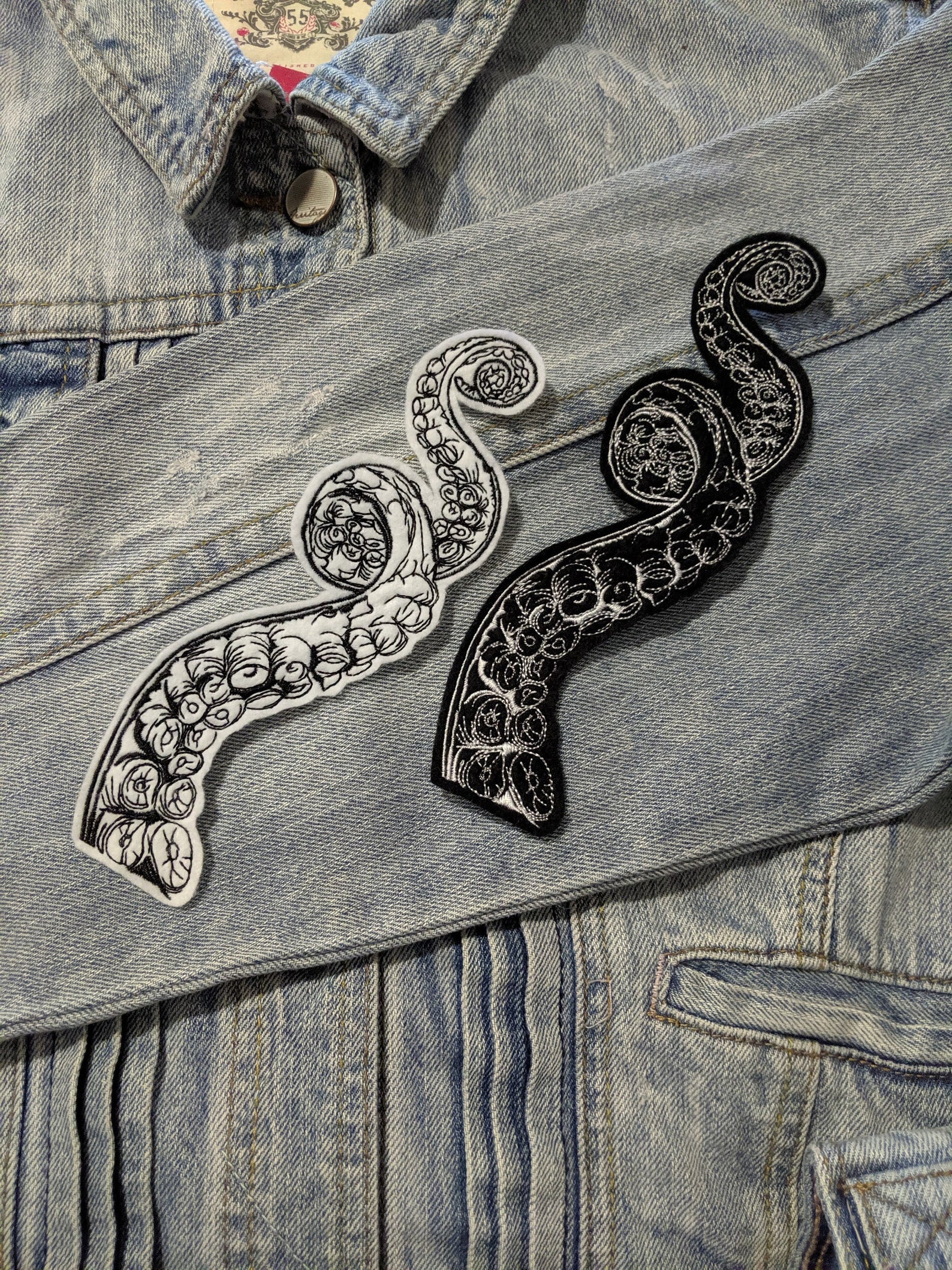 DOUBLE PACK Tentacles Iron on Patches Embroidered Patch - Etsy