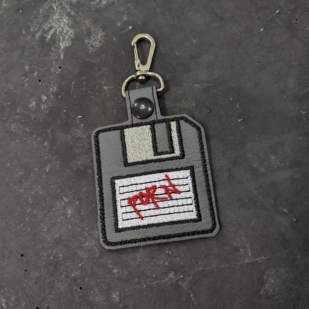 Floppy Disk Keyring READY TO SHIP, Bag Tag, Key Fob, Chain, Snap Tab ...