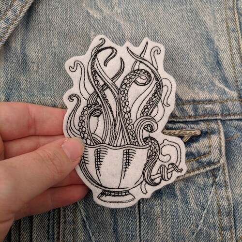 Tentacle Tea Iron on Patch - Etsy