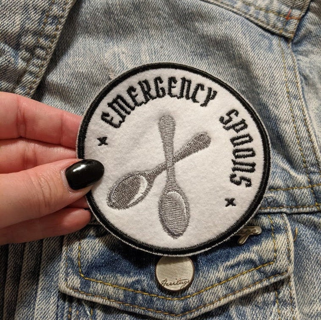 Emergency Spoons Iron on Patch | Embroidered Patch | Embroidered ...