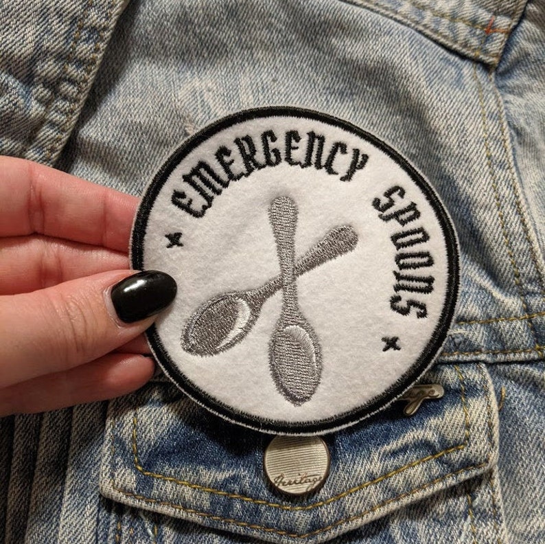 Emergency Spoons Iron on Patch Embroidered Patch - Etsy