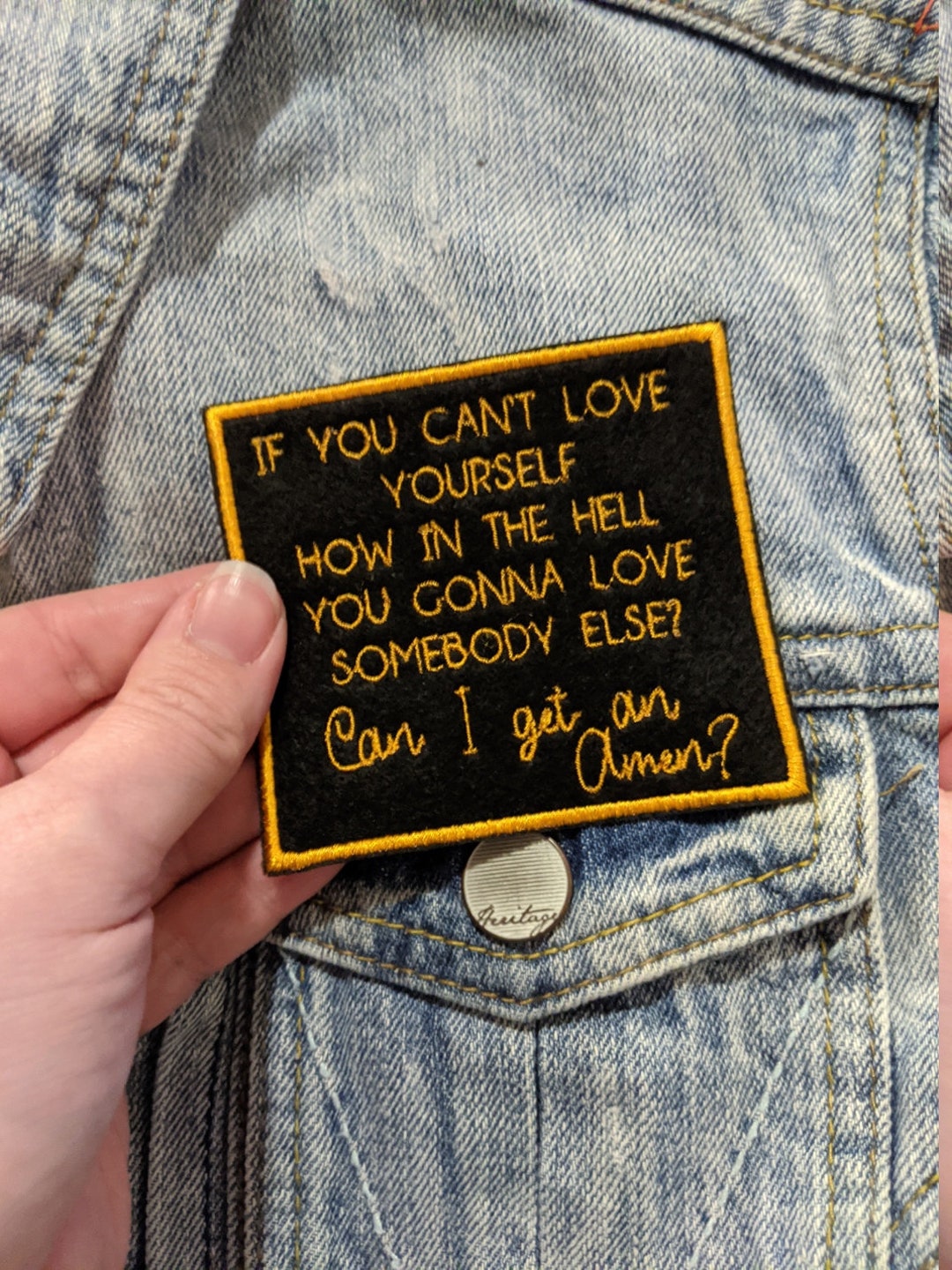 Love Yourself Iron on Patch | Embroidered Patch | LGBT Patch | Patches ...