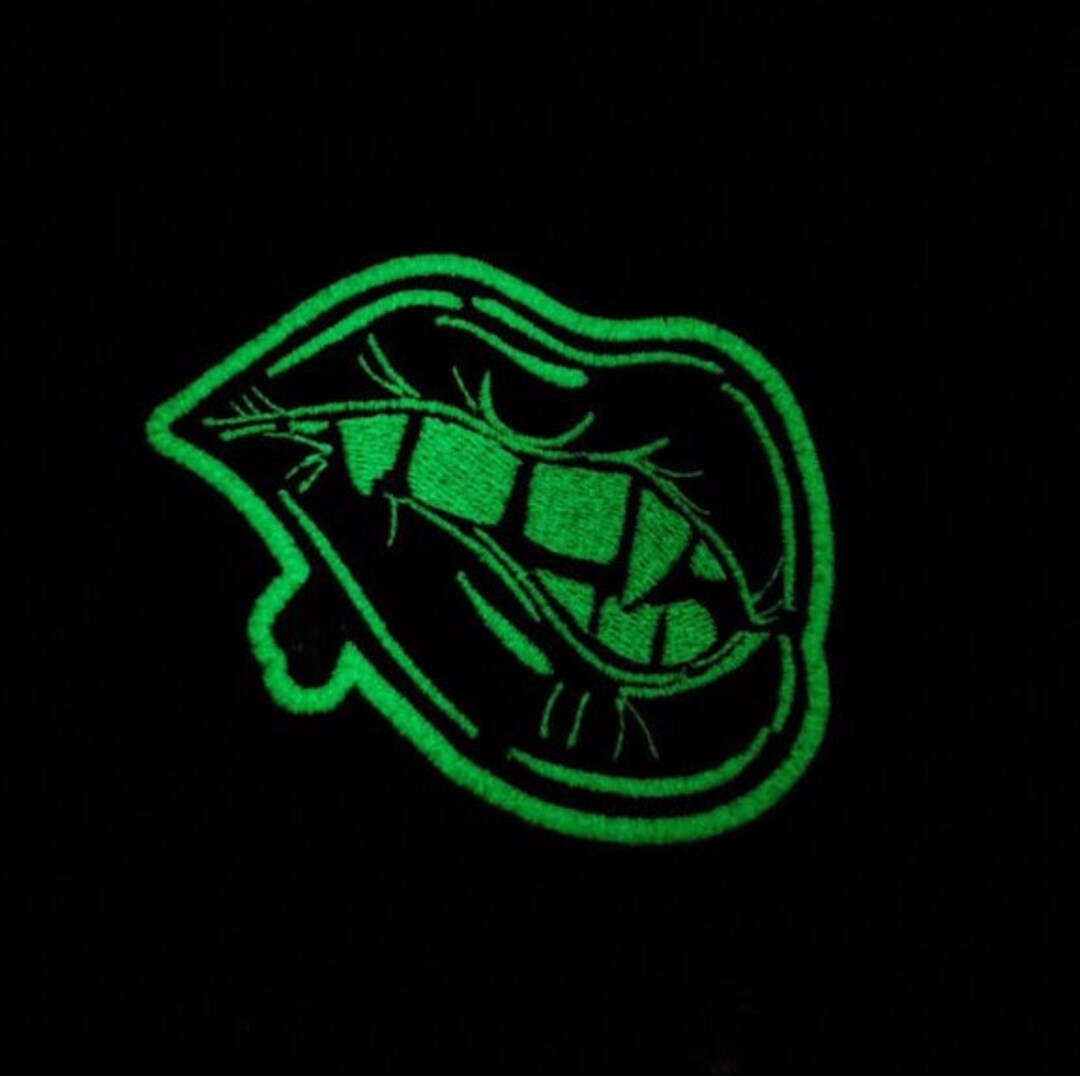 GLOW in the DARK Fangs Iron on Patch | Embroidered Patch | Patches for ...