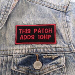 Black 10 HP Iron on Patch | Embroidered Patch | Pop Culture Patch ...