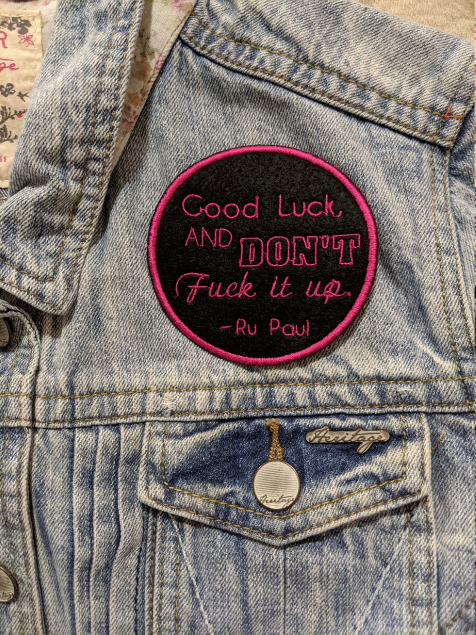 Good Luck Iron on Patch Embroidered Patch Quote Patch - Etsy