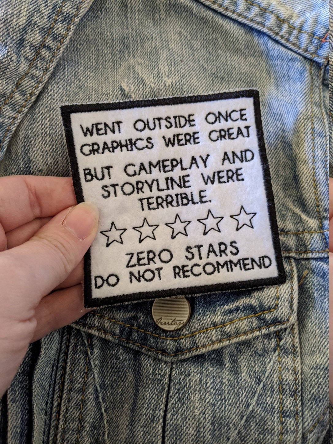 Zero Star Rating (gamer Edition) Iron on Patch - Etsy