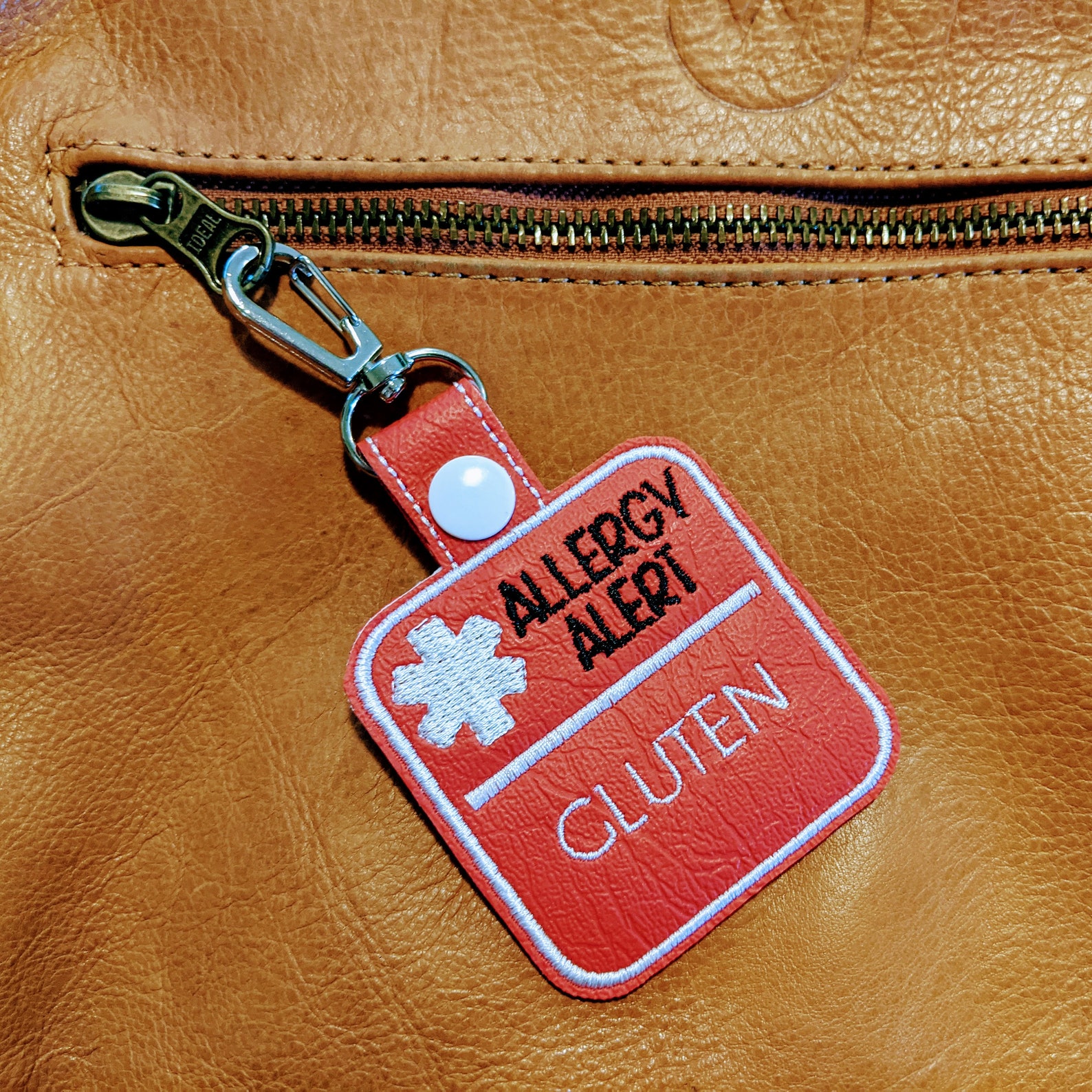 MULTIPLE Food Allergy Emergency Alert Key Chain, Bag Tag, Key Ring, Key ...