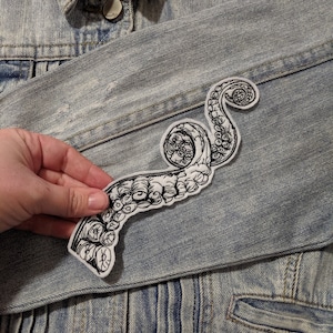 DOUBLE PACK Tentacles Iron on Patches | Embroidered Patch | Nature Patch | Patches for Denim ...