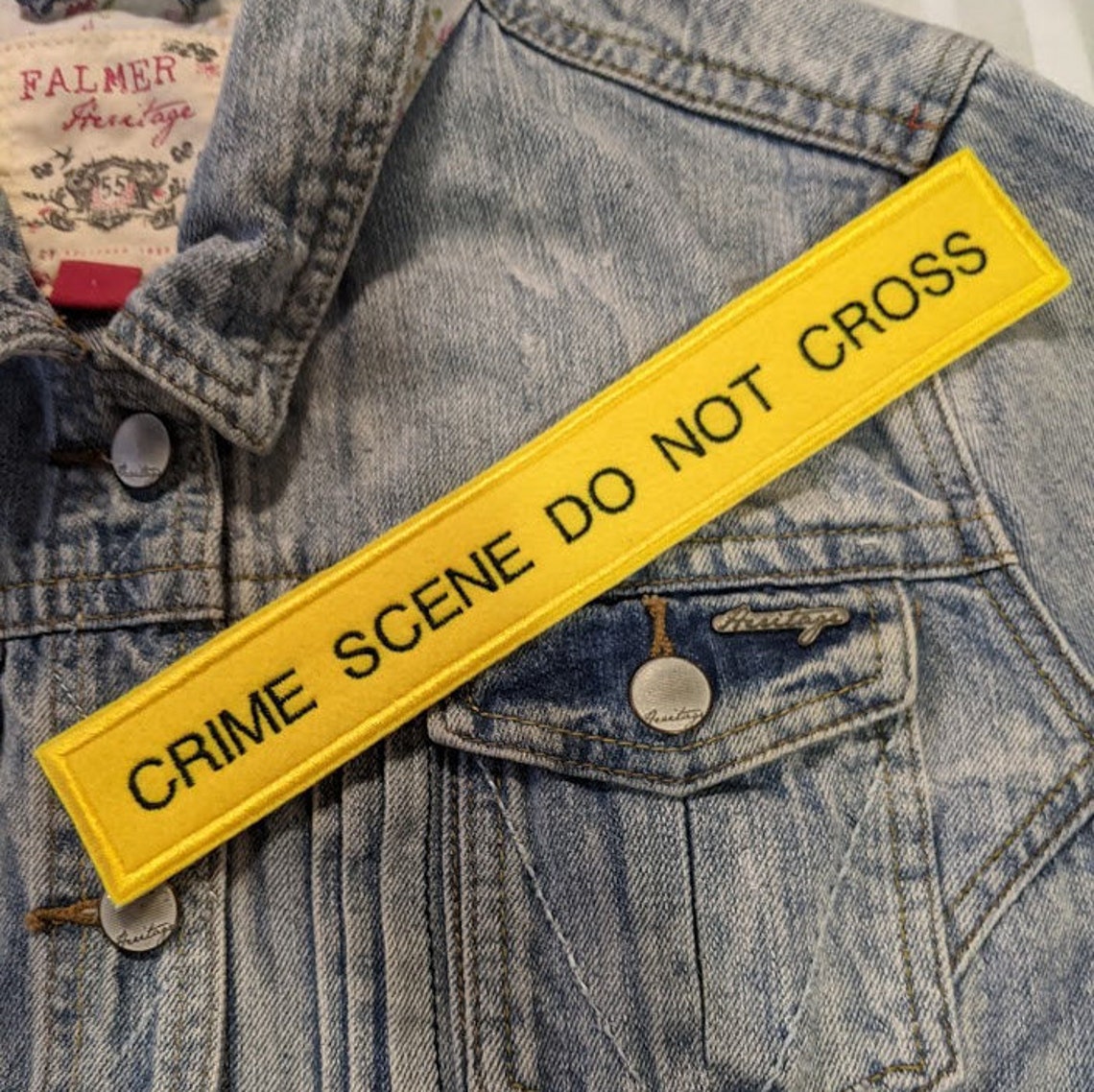 Crime Scene Tape Iron on Patch - Etsy