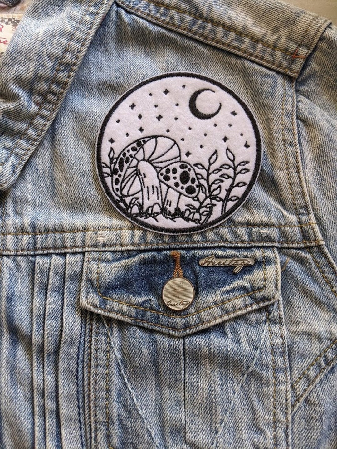 Mushies Iron on Patch, Embroidered Patch, Handmade Patch, Patches for ...