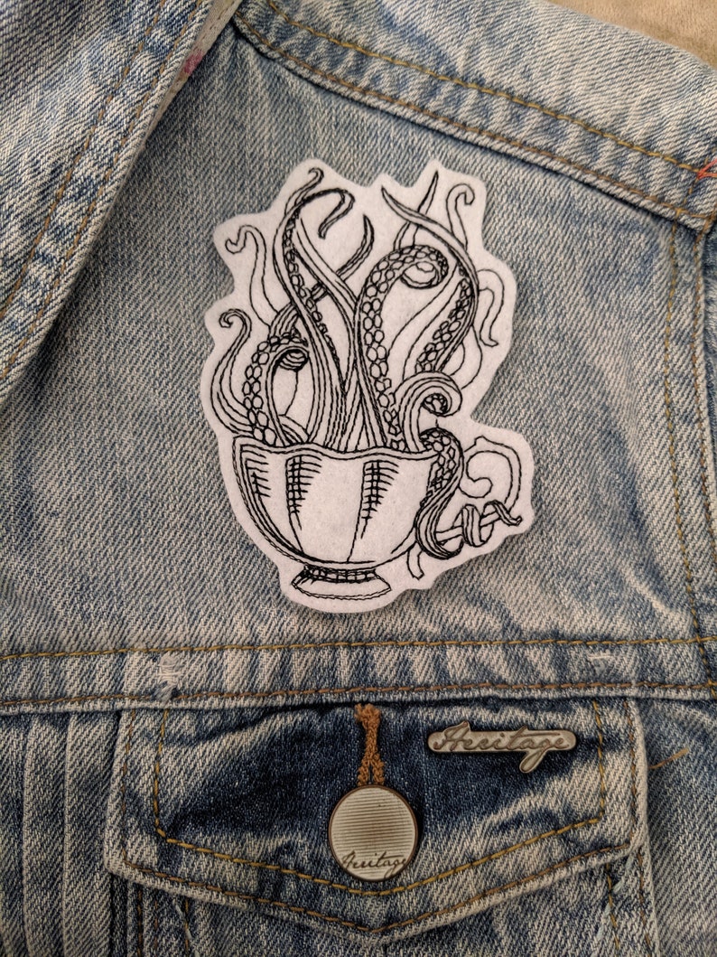 Tentacle Tea Iron on Patch - Etsy