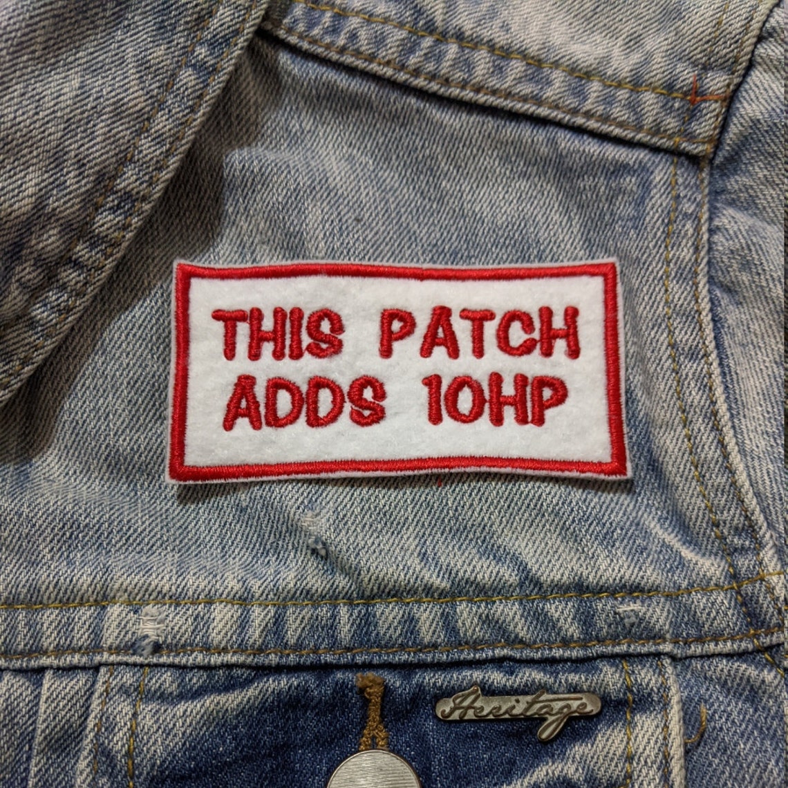 White 10 HP Iron on Patch Embroidered Patch Pop Culture - Etsy