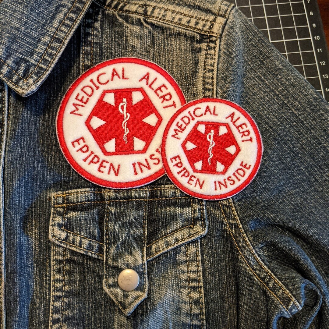 Medical Alert Iron on Patches, Embroidered Patch for Clothing ...