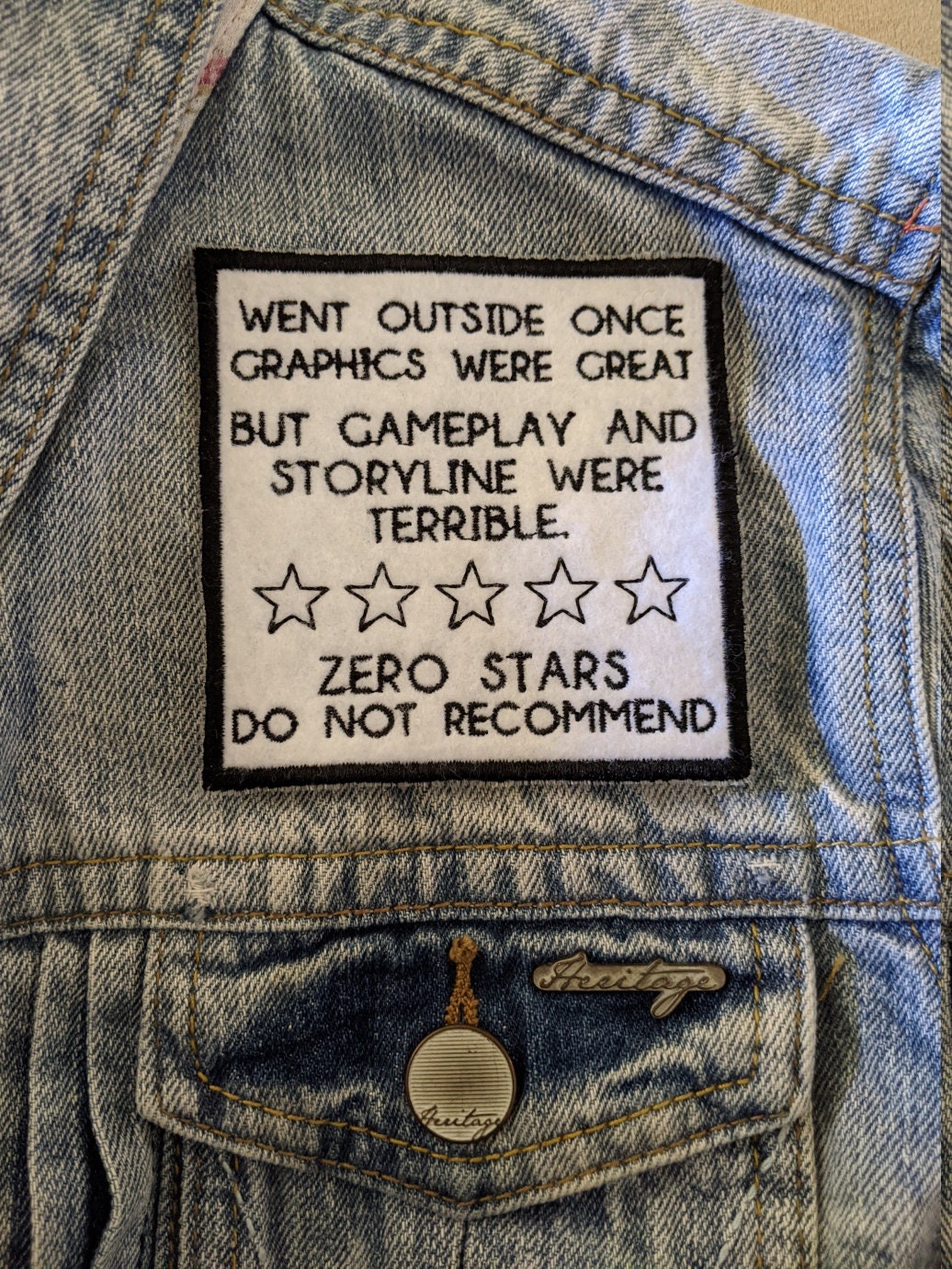 Zero Star Rating gamer Edition Iron on Patch | Etsy