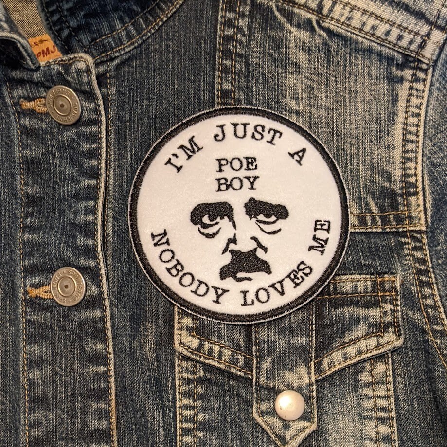 Poe Pun Iron on Patch Embroidered Patch Edgar Allan Poe - Etsy