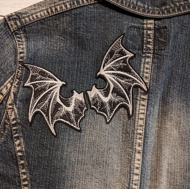 Mini Bat Wing Iron on Patches PAIR Devil Demon Halloween - Etsy