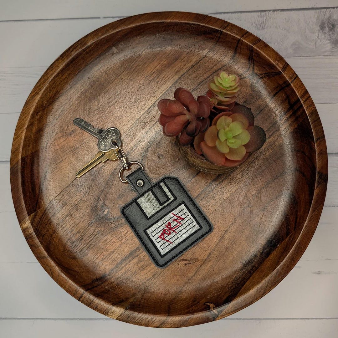 Floppy Disk Keyring READY TO SHIP, Bag Tag, Key Fob, Chain, Snap Tab ...