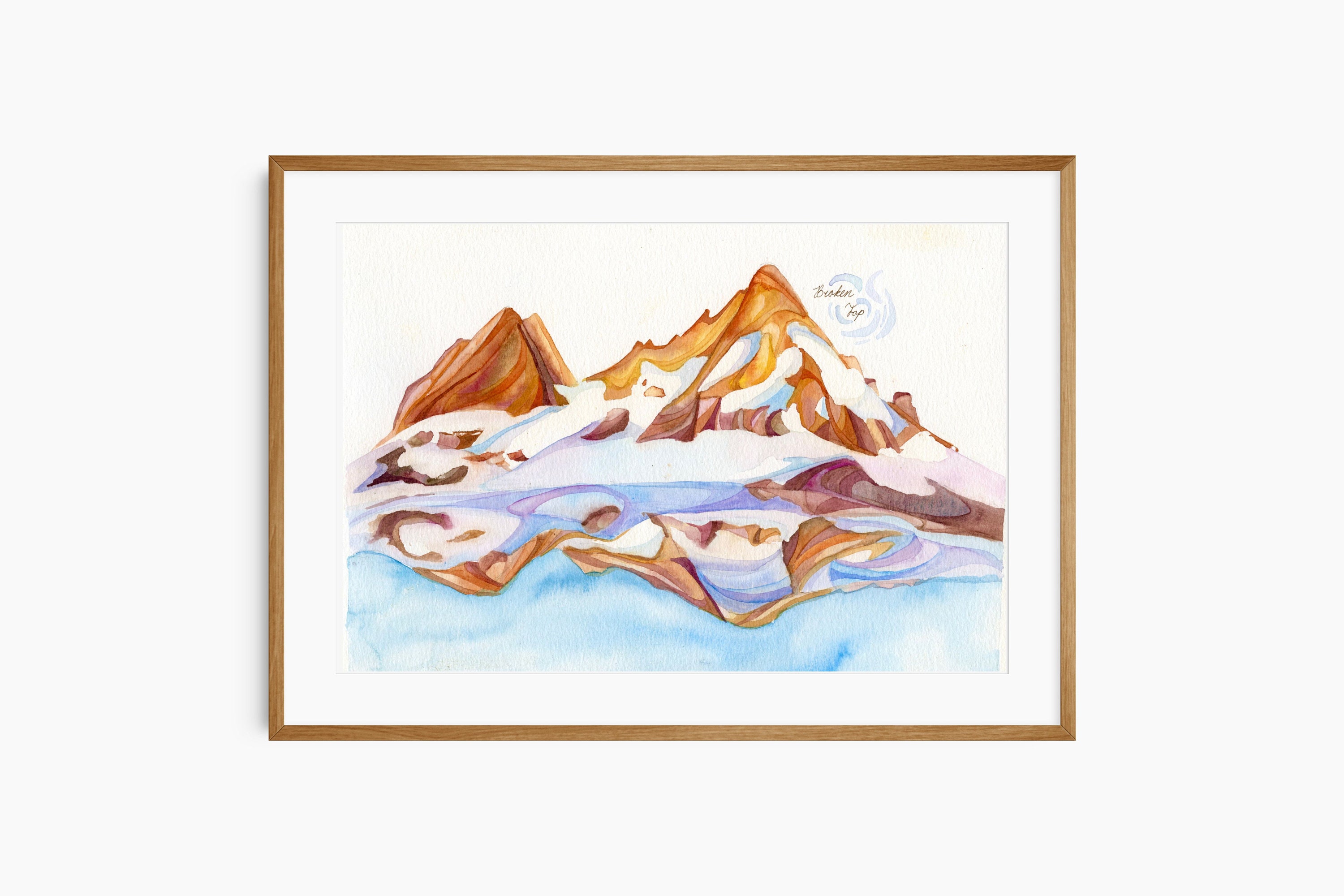 Broken Top, Oregon Watercolor Art - Archival Ink Print - Etsy