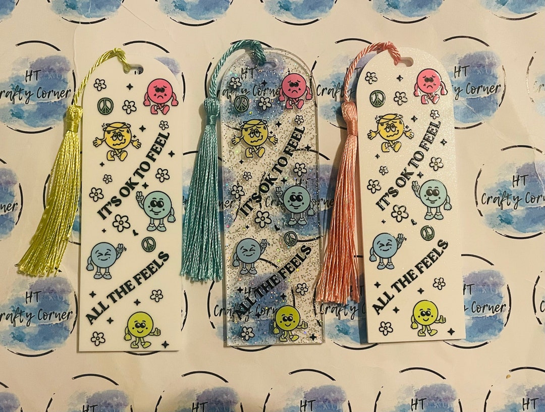 Its Ok to Feel All the Feels Emotions Bookmark-pastel. Positive ...