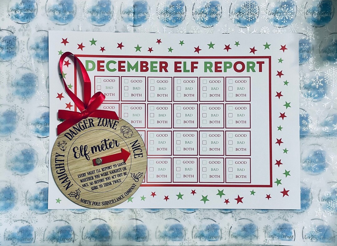 Elf Meter Bauble and Report Card - Etsy UK