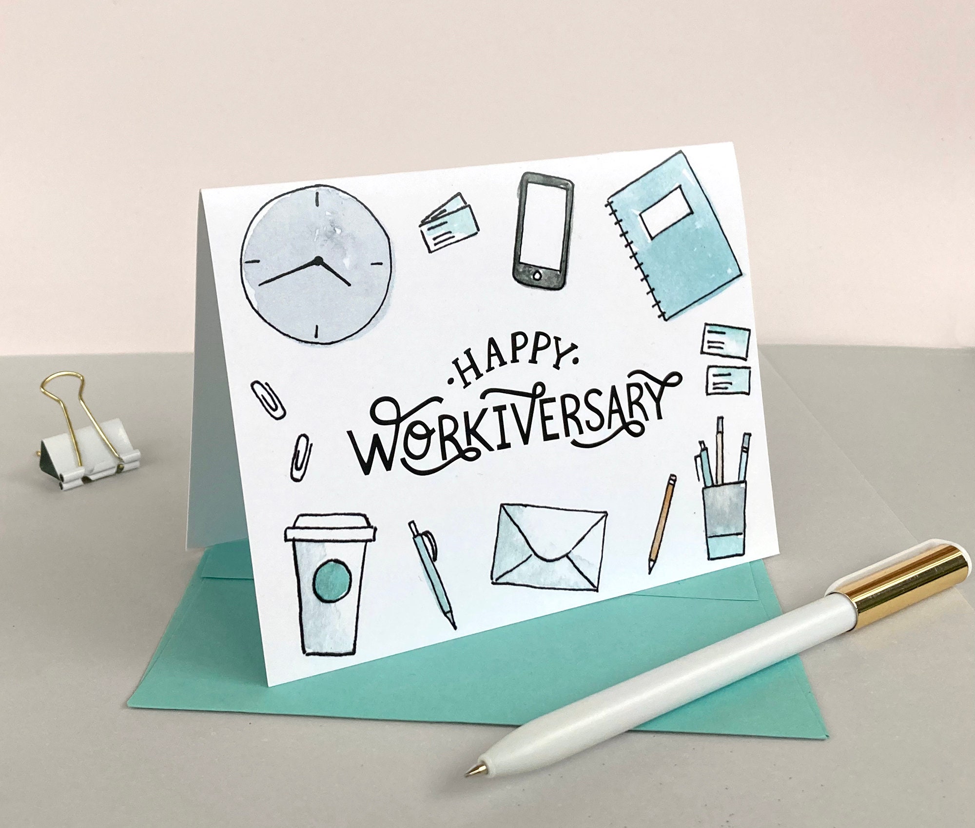Office Workiversary Card | Work Anniversary Card | Card for Co-worker ...